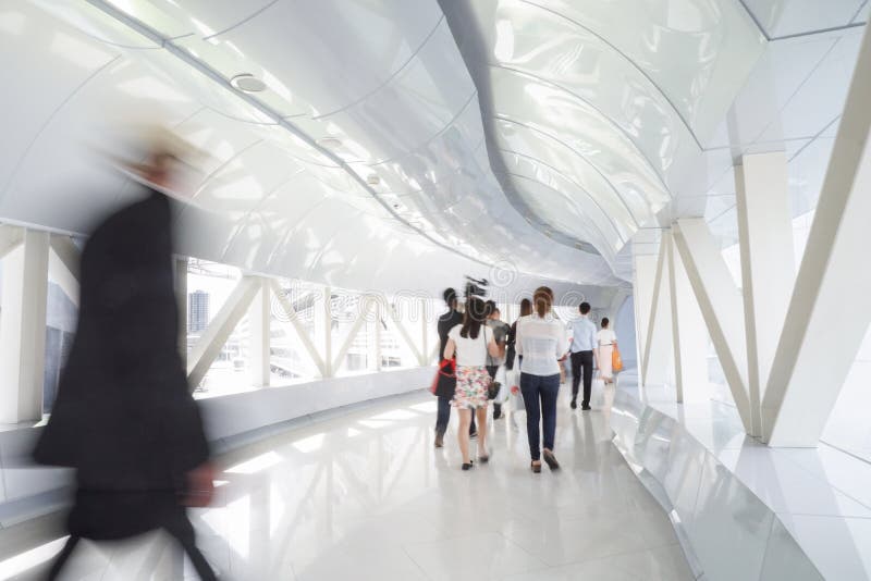 Business People Walking in the Office Corridor. Stock Image - Image of ...