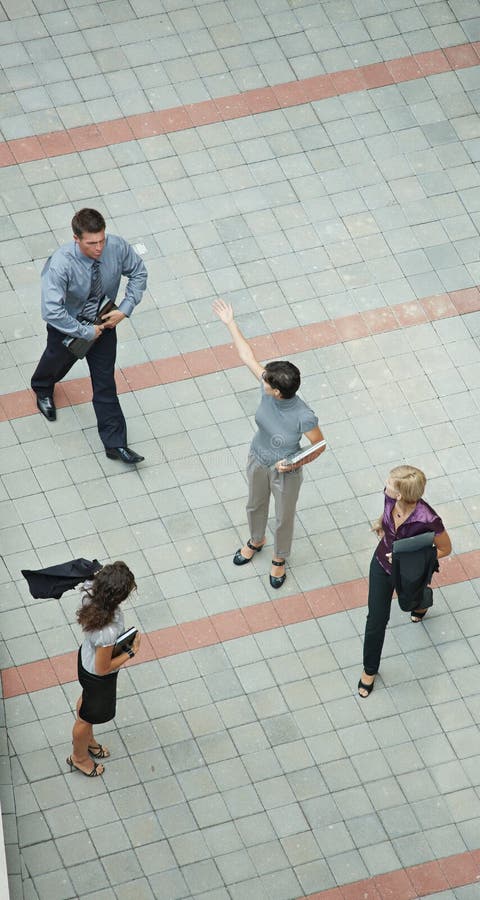 Business People Walking Overhead View Stock Photo - Image of outdoor ...