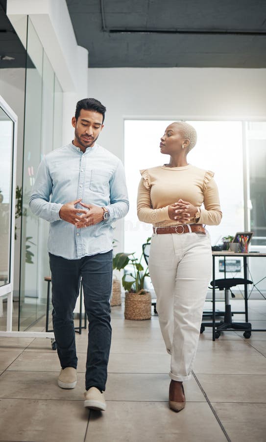 Business People Walking, Planning and Discussion for Startup Strategy ...