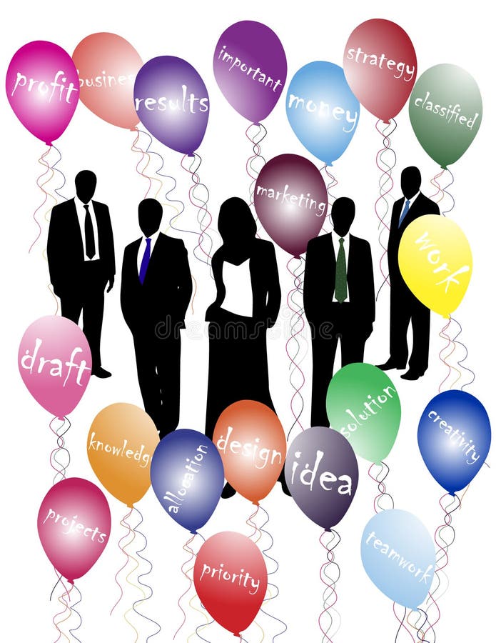 Business people and words stock vector. Illustration of department ...