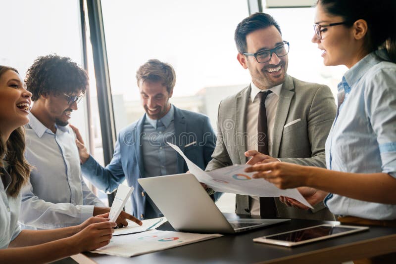 Business People Conference and Meeting in Modern Office Stock Photo ...