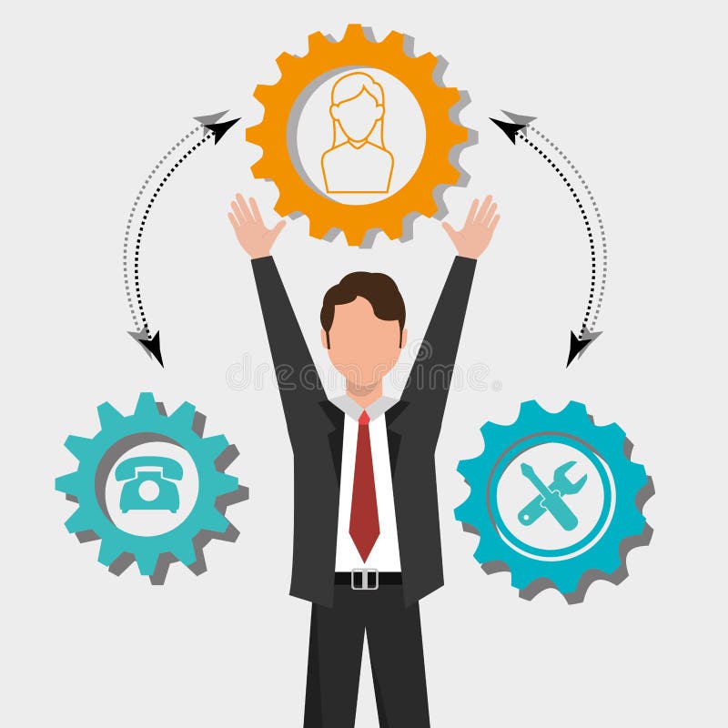 Business People Work Graphic Stock Illustration - Illustration of ...