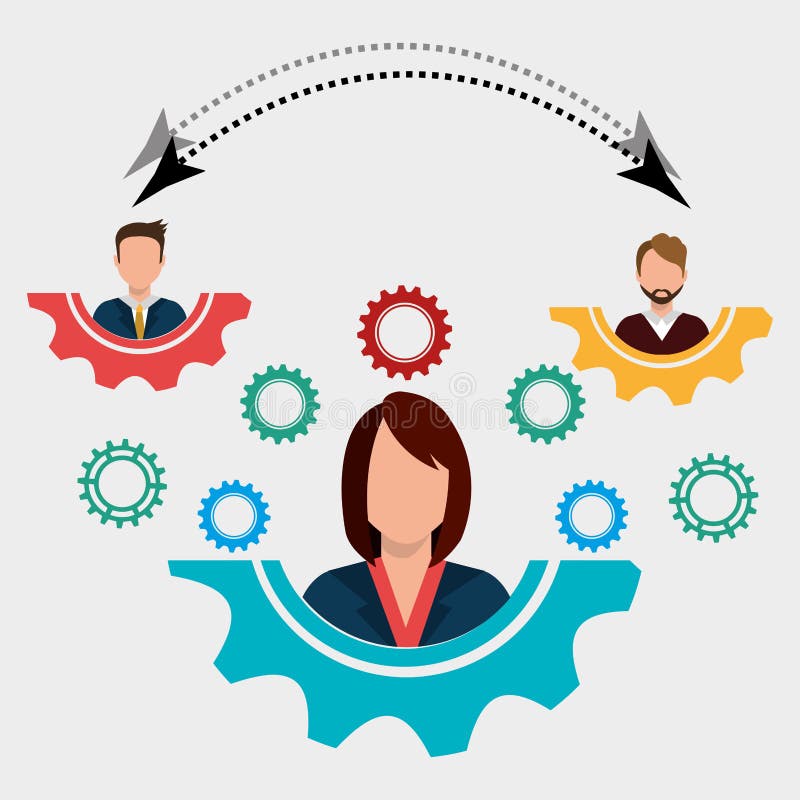 Business People Work Graphic Stock Illustration - Illustration of ...