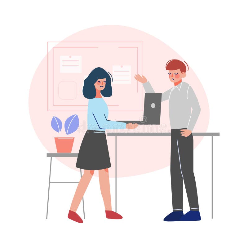 Business People at Work, Office Emloyees Characters Working in Creative ...