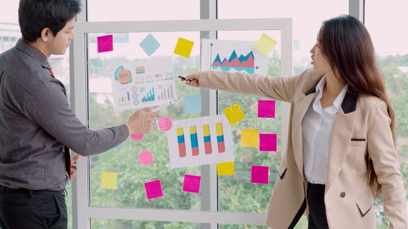 Business People Work on Project Planning Board Stock Photo - Image of ...