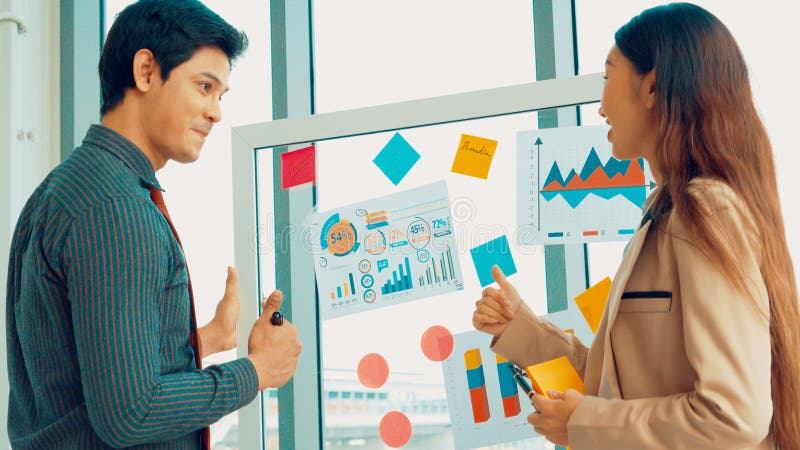 Business People Work on Project Planning Board Stock Photo - Image of ...