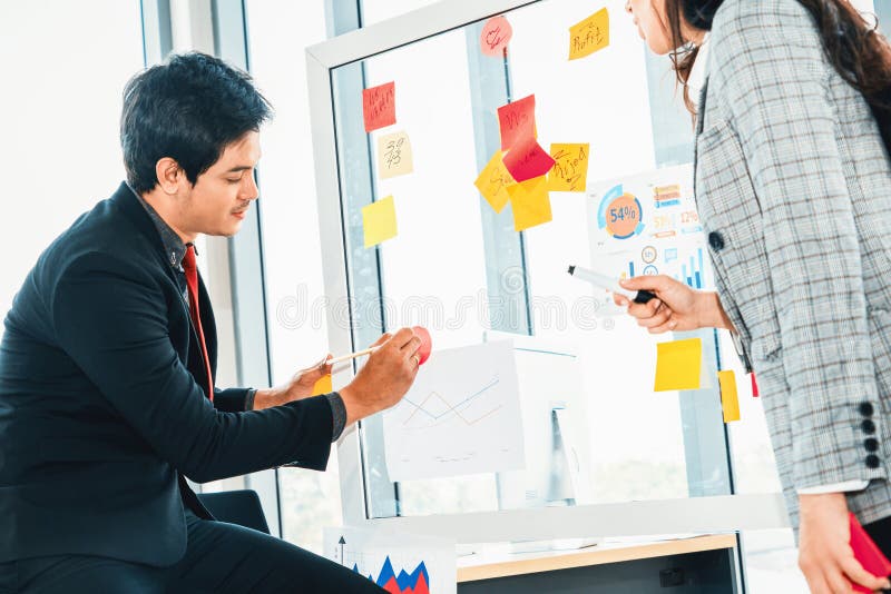 Business People Work on Project Planning Board Jivy Stock Photo - Image ...