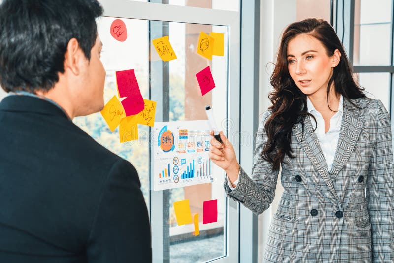 Business People Work on Project Planning Board Jivy Stock Photo - Image ...