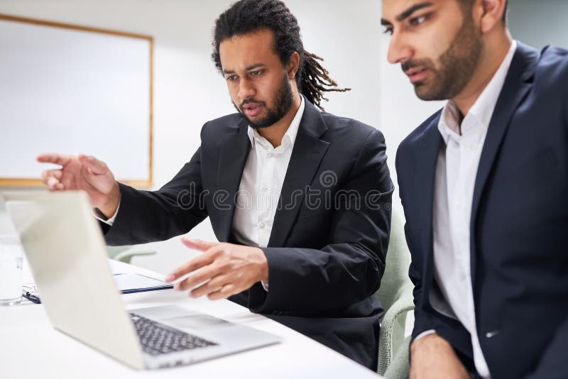 Business People Work on Solving it Problem Stock Image - Image of hand ...