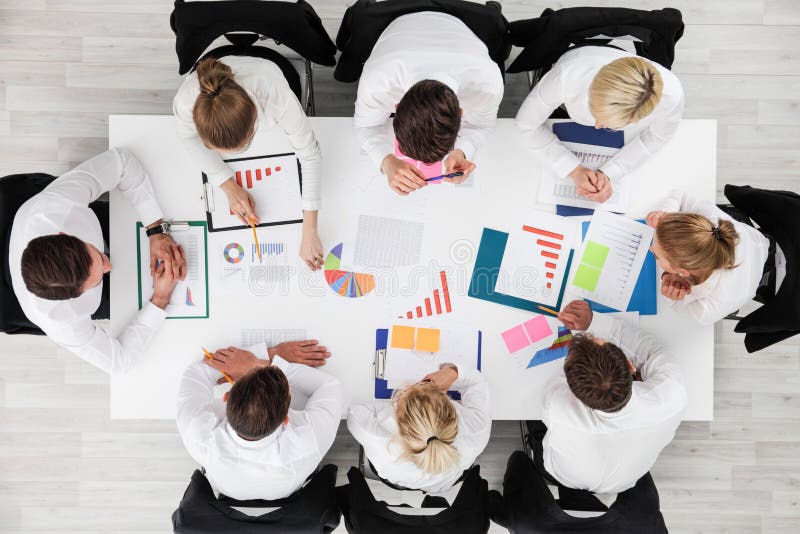 Business People Work with Statistics Stock Photo - Image of brainstorm ...