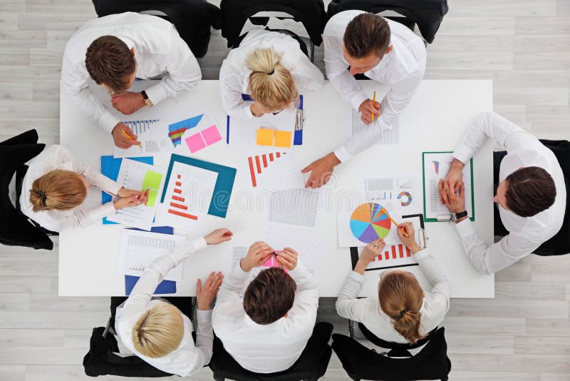 Business People Work with Statistics Stock Image - Image of chart ...