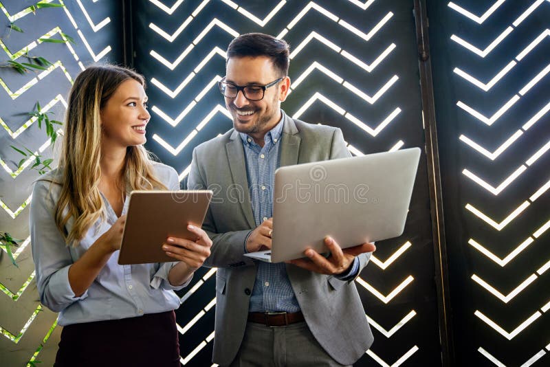 Business People Work Technology Tablet Online Corporate Teamwork ...