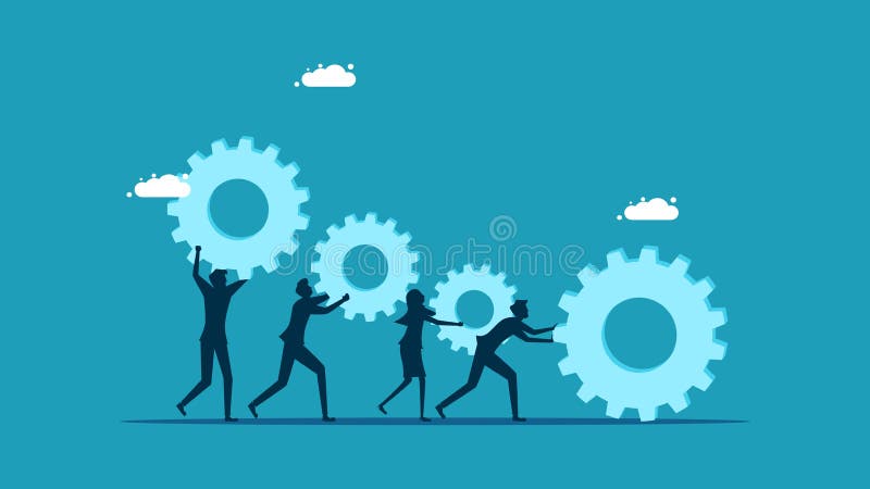 Business People Work Together or Work As a Team To Create an ...