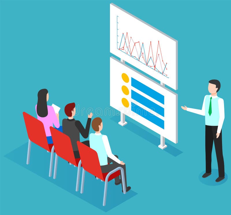 Business People Working Analyzing Financial Statistics. Man Teacher ...