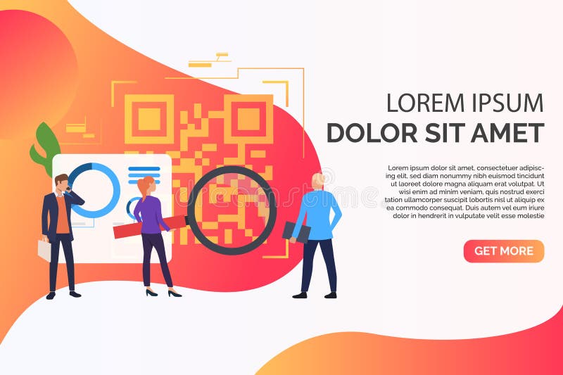 Qr Code Sample with Text Thank You Stock Vector - Illustration of card, label: 156456699