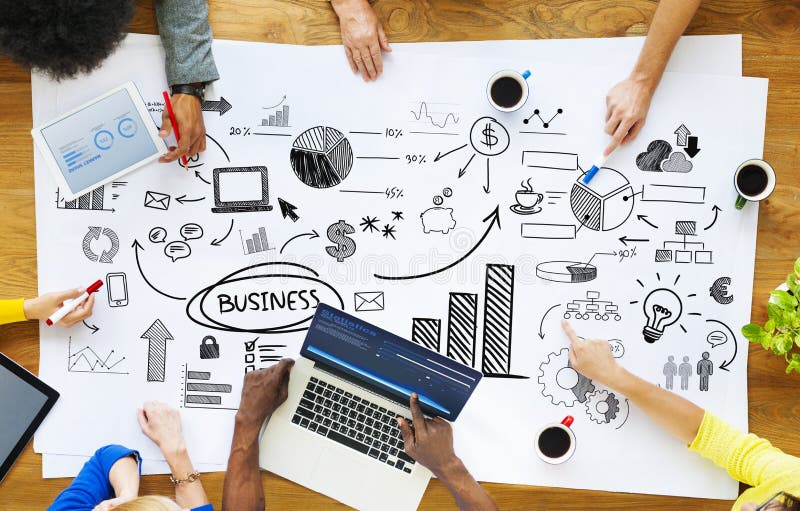 Business People Working with Business Issues Stock Photo - Image of ...