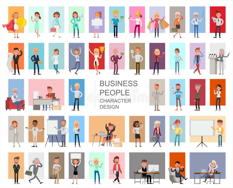 Business People Working Character Vector Design. Presentation in ...