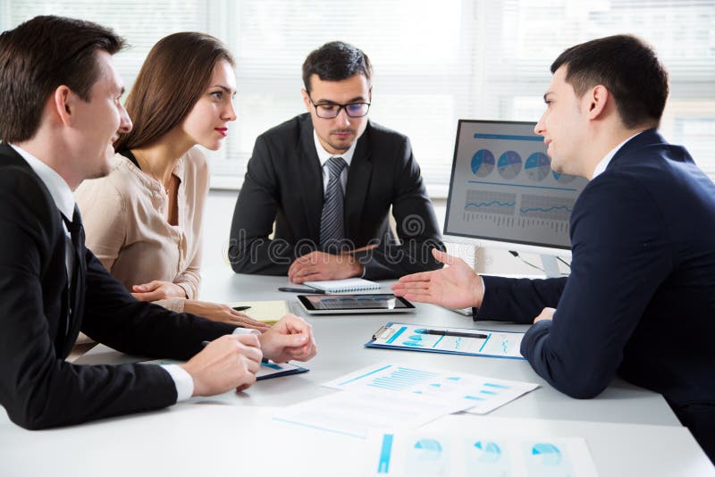 Business People Working with Computer Stock Image - Image of computer ...