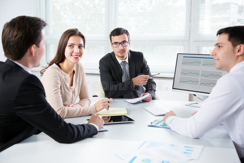Business People Working with Computer Stock Image - Image of computer ...