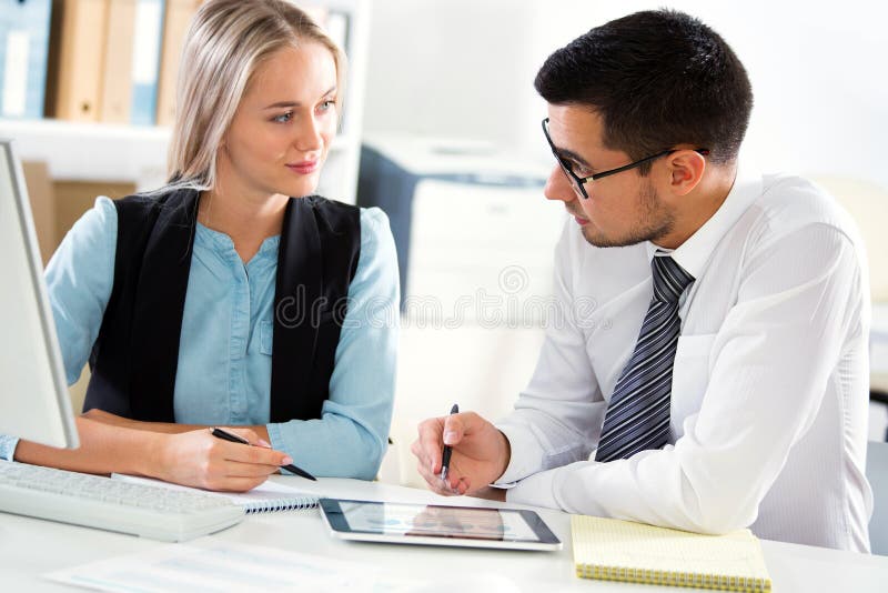 Business People Working with Computer Stock Image - Image of laptop ...