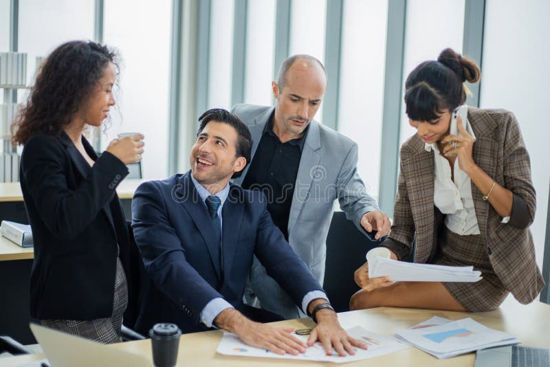 Business People Working in Conference Room Stock Photo - Image of ...