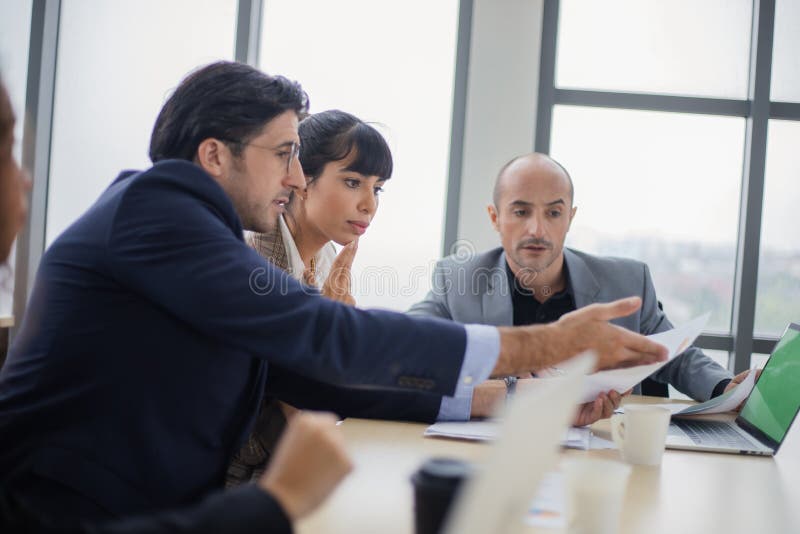 Business People Working in Conference Room Stock Image - Image of ...