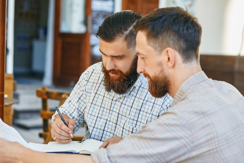 Business People are Working on a Contract Stock Image - Image of ...