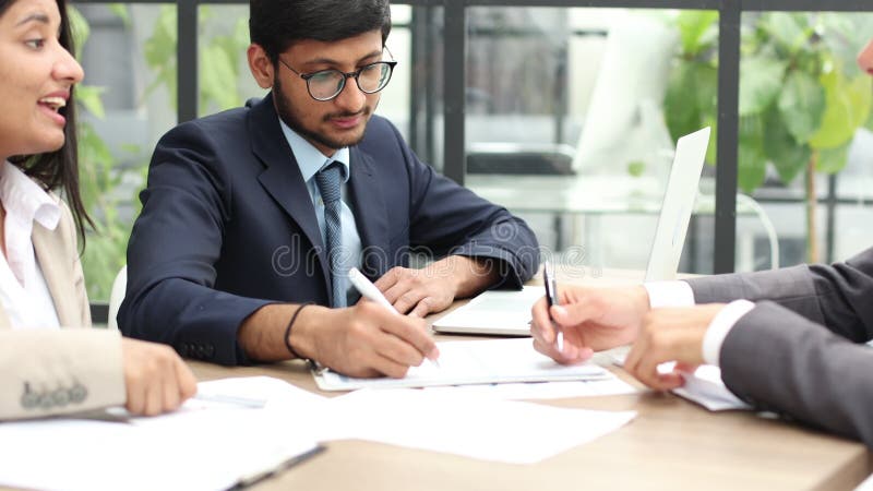 Business People Working at Desk by Windows Stock Footage - Video of ...