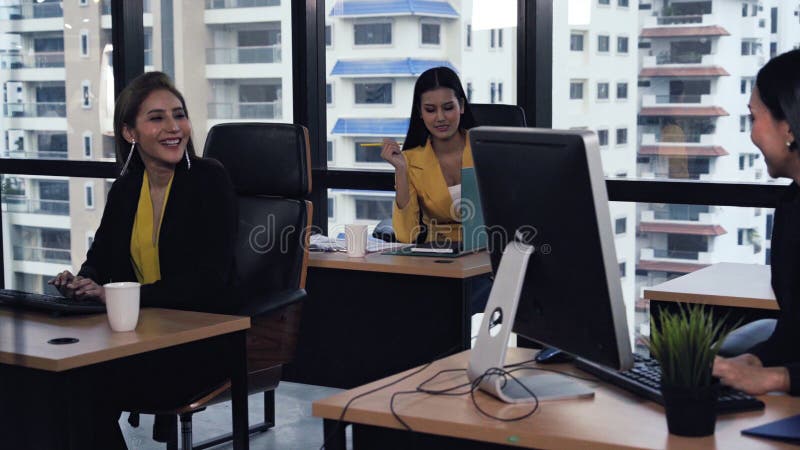 Business People Working with Desktop Computer. Stock Photo - Image of ...
