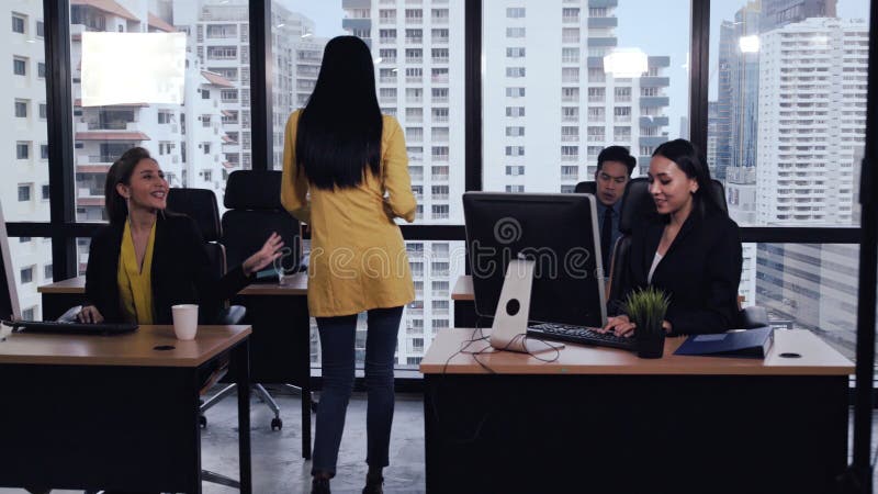 Business People Working with Desktop Computer. Stock Photo - Image of ...