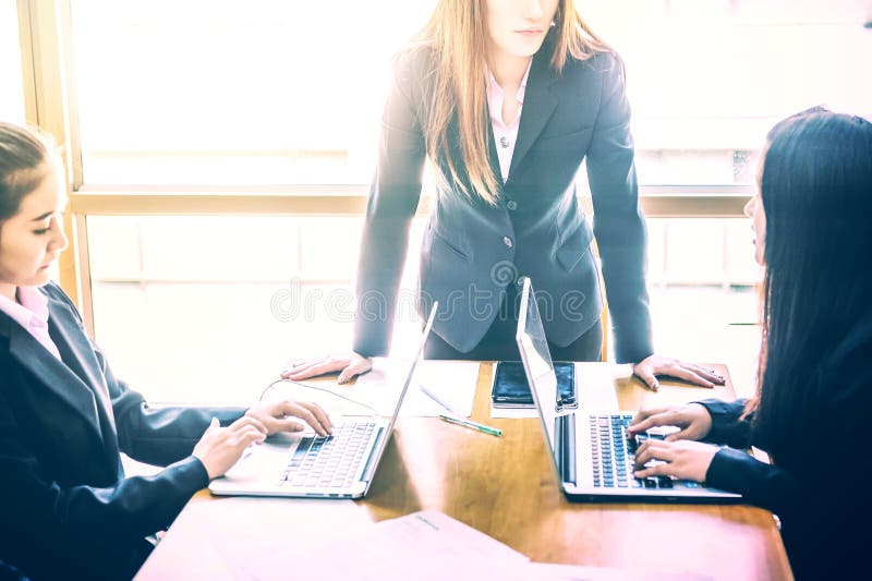 Business People Working and Discussion Ideas in Office Concept. Stock ...