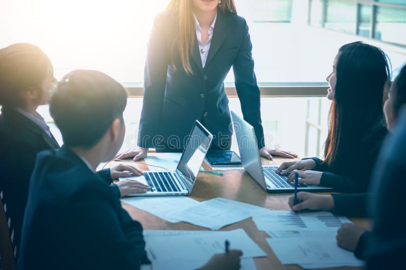 Business People Working and Discussion Ideas in Office Concept. Stock ...