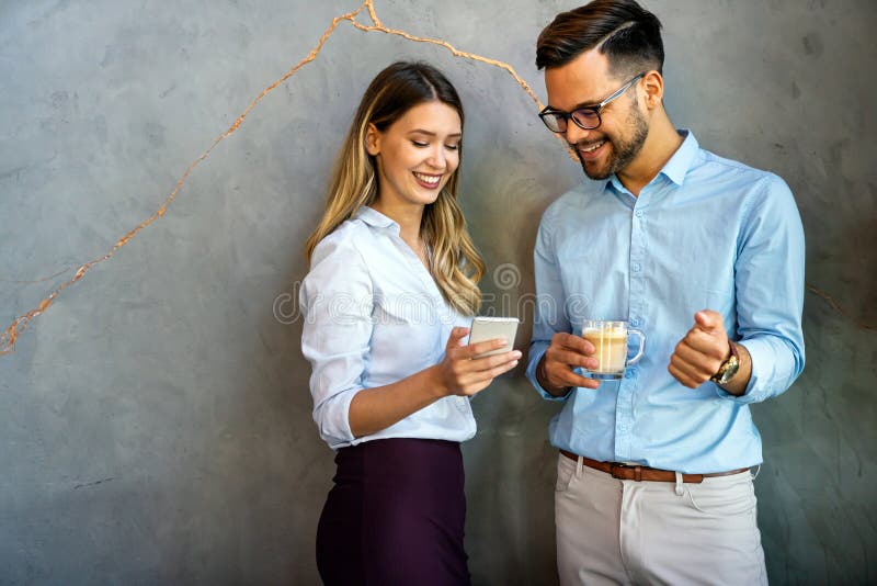 Business People Working, Having Fun and Chatting at Workplace Office ...