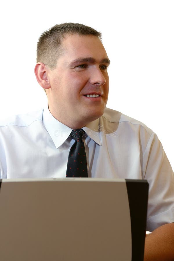 Business People - Working with Laptop Stock Image - Image of alone ...