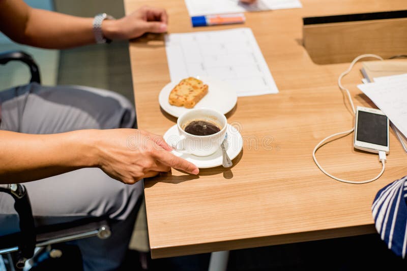 Business People Working on Laptop Computer and Phone in Meeting Stock ...