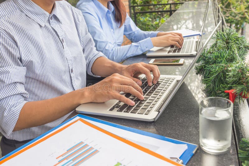 Business People Working on Laptop Stock Photo - Image of employee ...