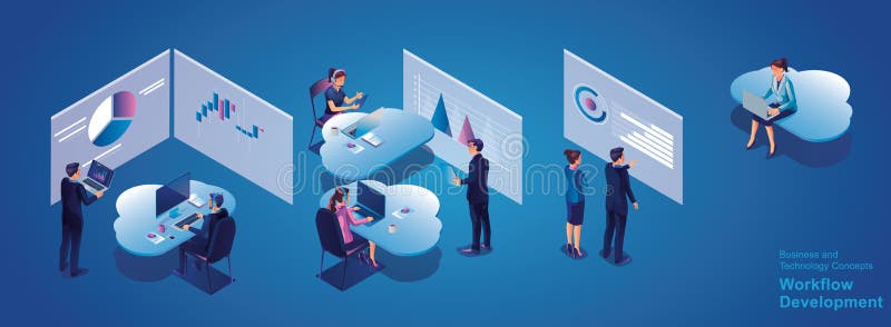 Business People Working and Meeting Optimization and Business Process ...