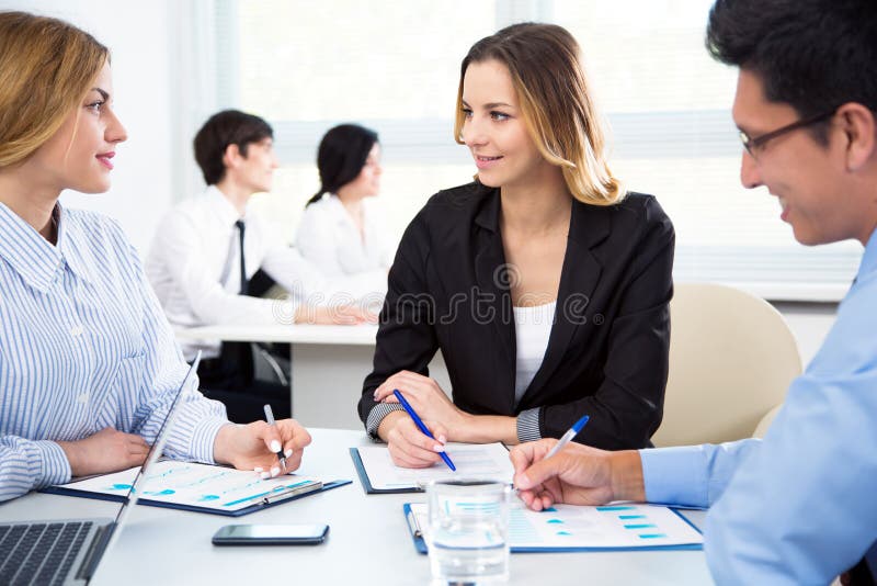 Business People Working at Modern Office Stock Image - Image of ...