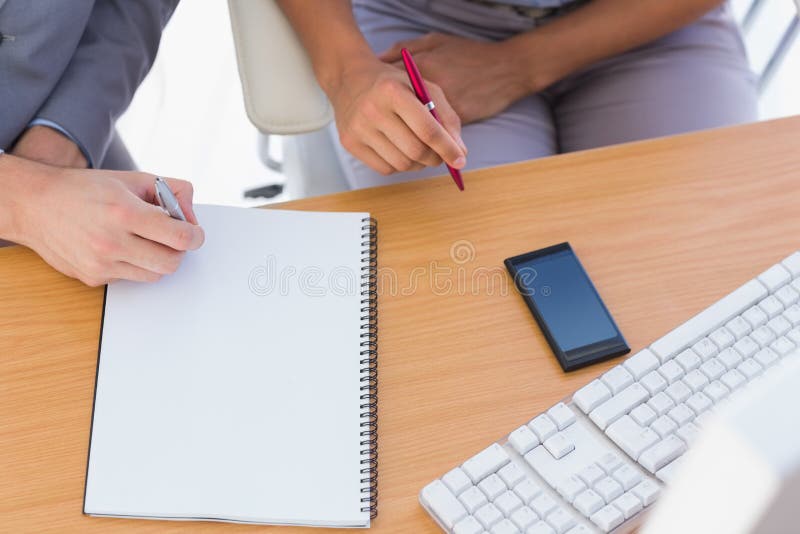 Business People Working with Notepad Stock Photo - Image of bureau ...