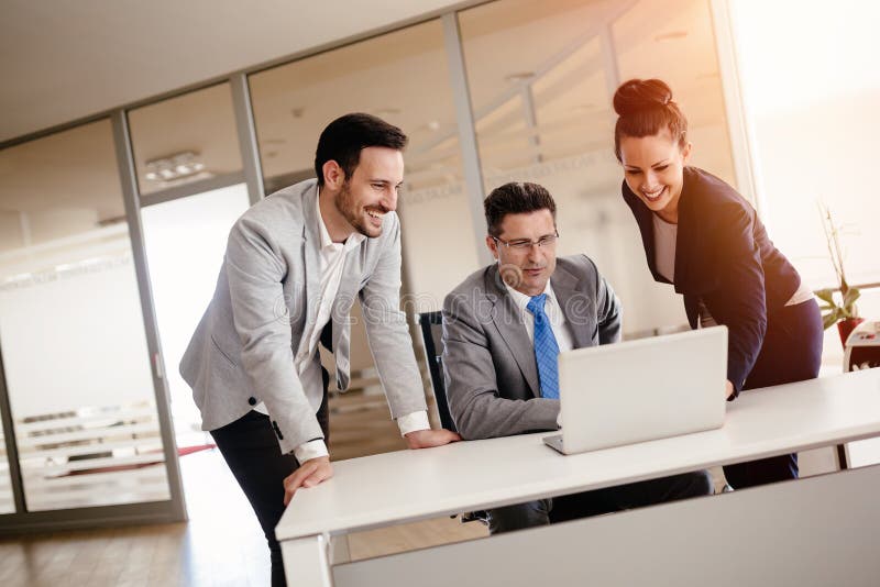 People Working at Busy Modern Office Stock Photo - Image of team ...