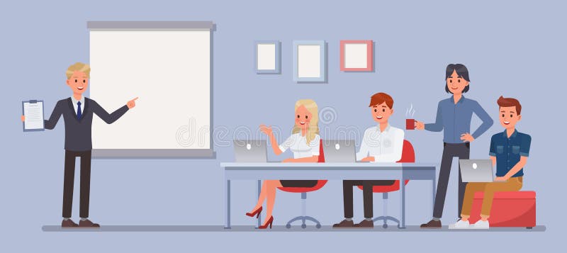 Business People Working in Office Character Vector Design. No2 Stock ...