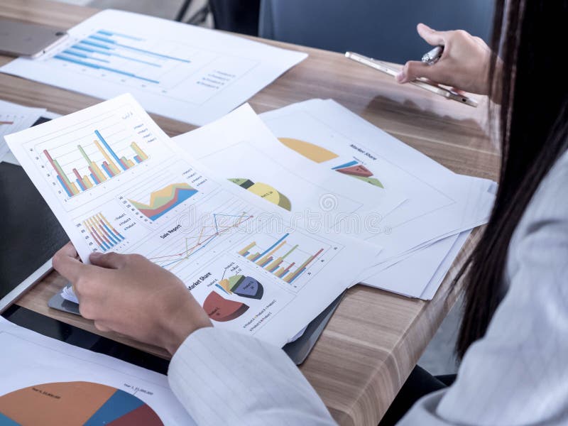 Business People Working Report Concept Stock Photo - Image of digital ...