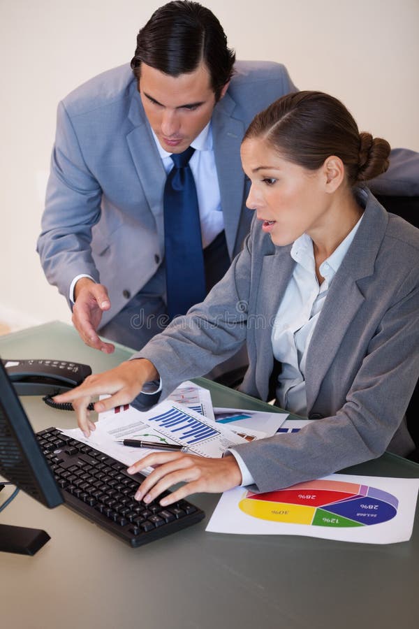 Business People Working on Statistics Together Stock Photo - Image of ...