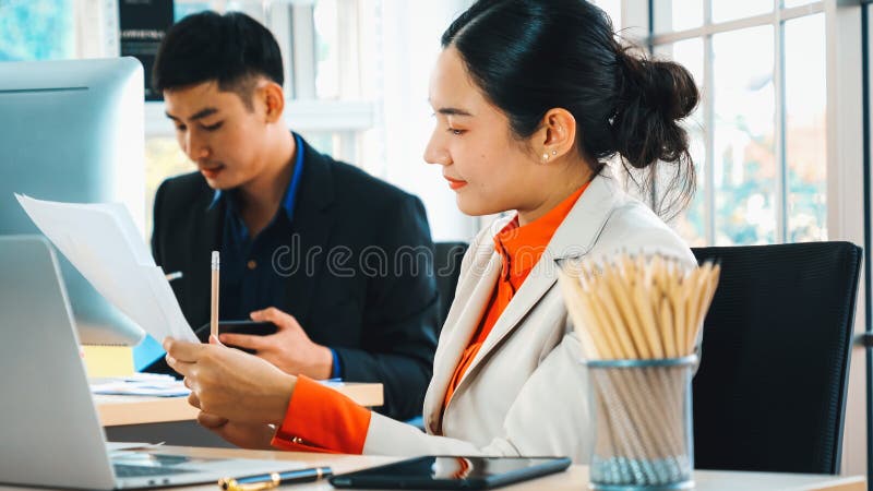 Business People Working at Table in Modern Office Jivy Stock Photo ...