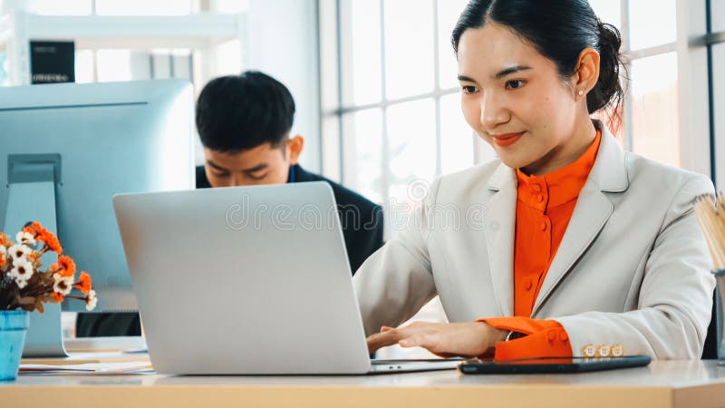Business People Working at Table in Modern Office Jivy Stock Image ...