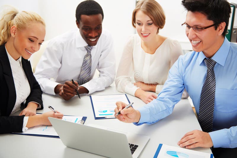Business People Working Together. Stock Photo - Image of diversity ...