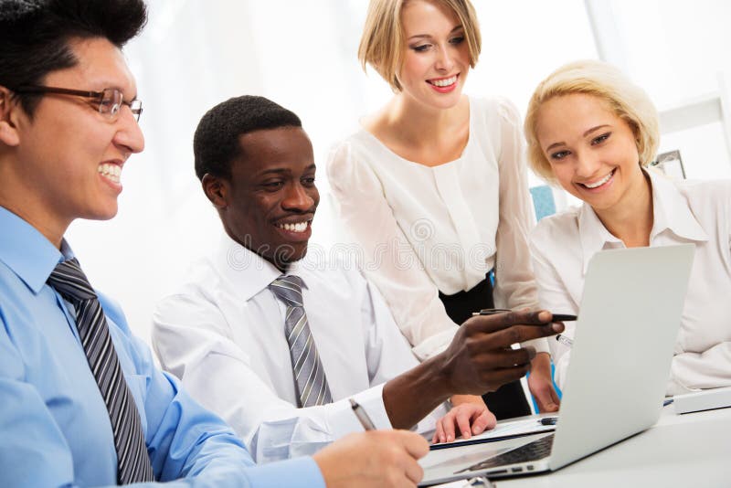 Business People Working Together. Stock Photo - Image of leader, laptop ...