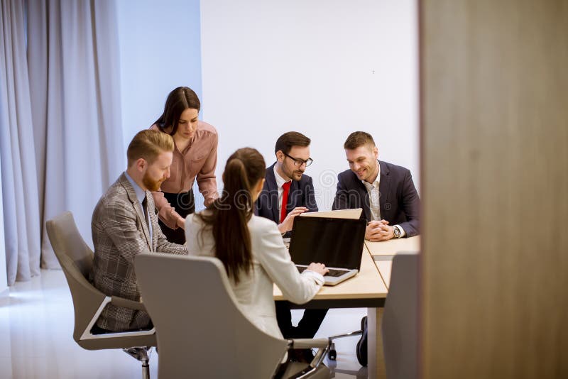 Business People Working Together in the Modern Office Stock Image ...