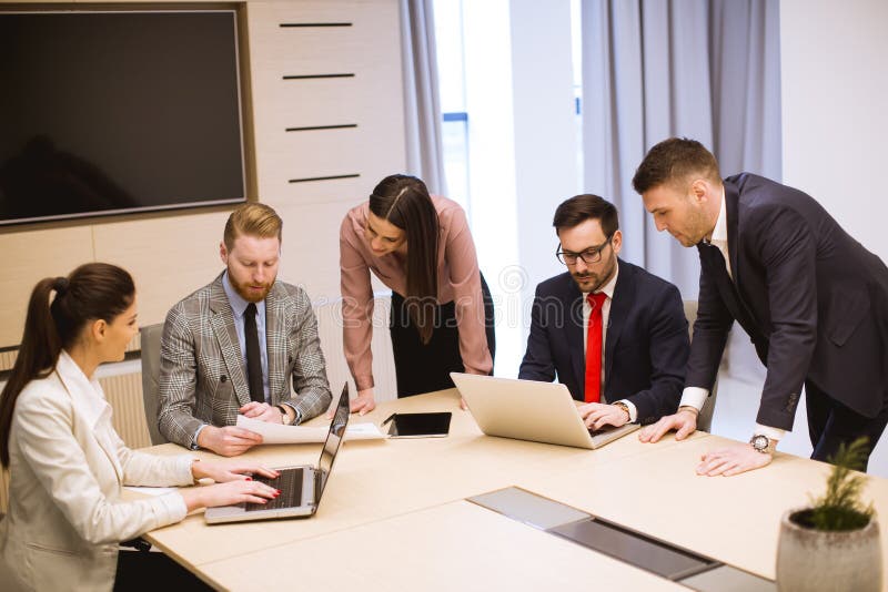 Business People Working Together in the Modern Office Stock Image ...