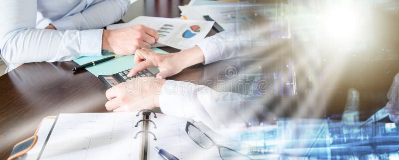 Business People Working Together; Multiple Exposure Stock Image - Image ...
